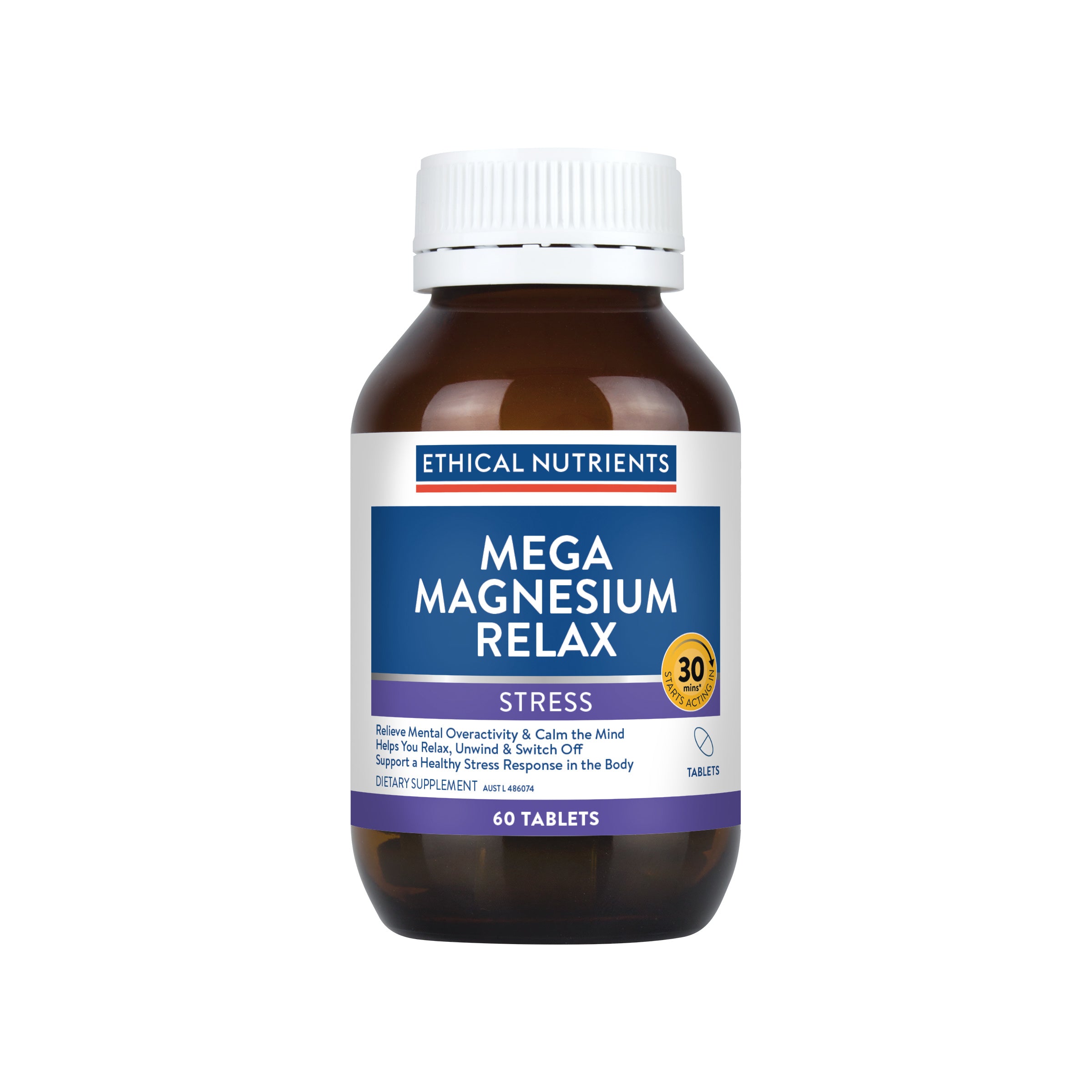 Ethical Nutrients Mega Magnesium Relax 60 Tablets – Metagenics