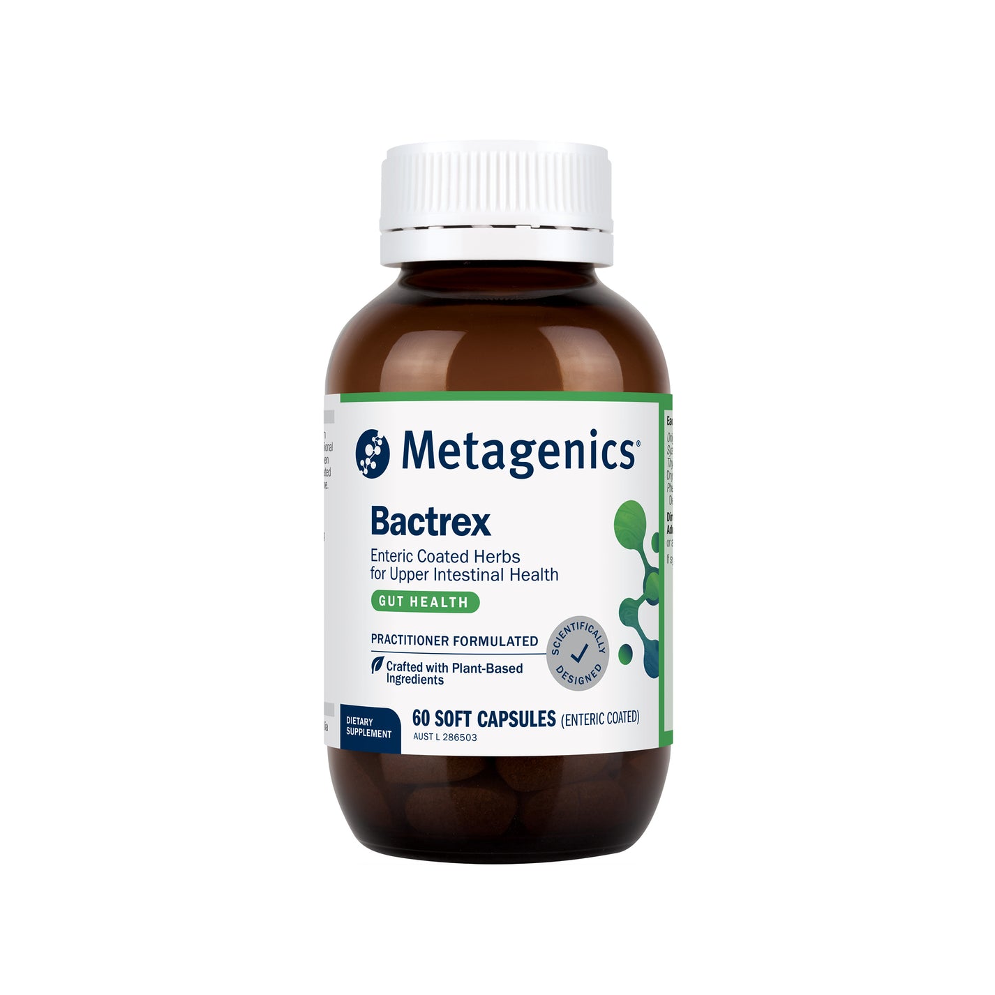 Metagenics Bactrex 60 Capsules for Upper Intestinal Health