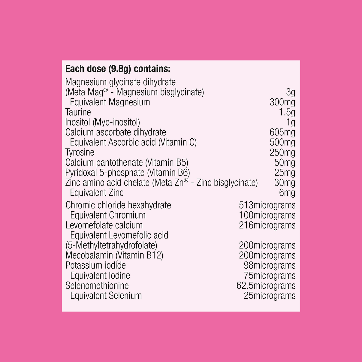 Metagenics FemmeX Tropical 275g Powder with Magnesium for Women