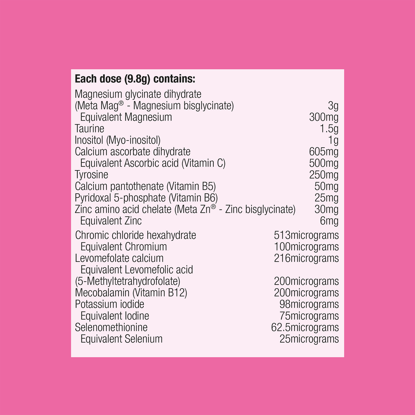 Metagenics FemmeX Tropical 275g Powder with Magnesium for Women