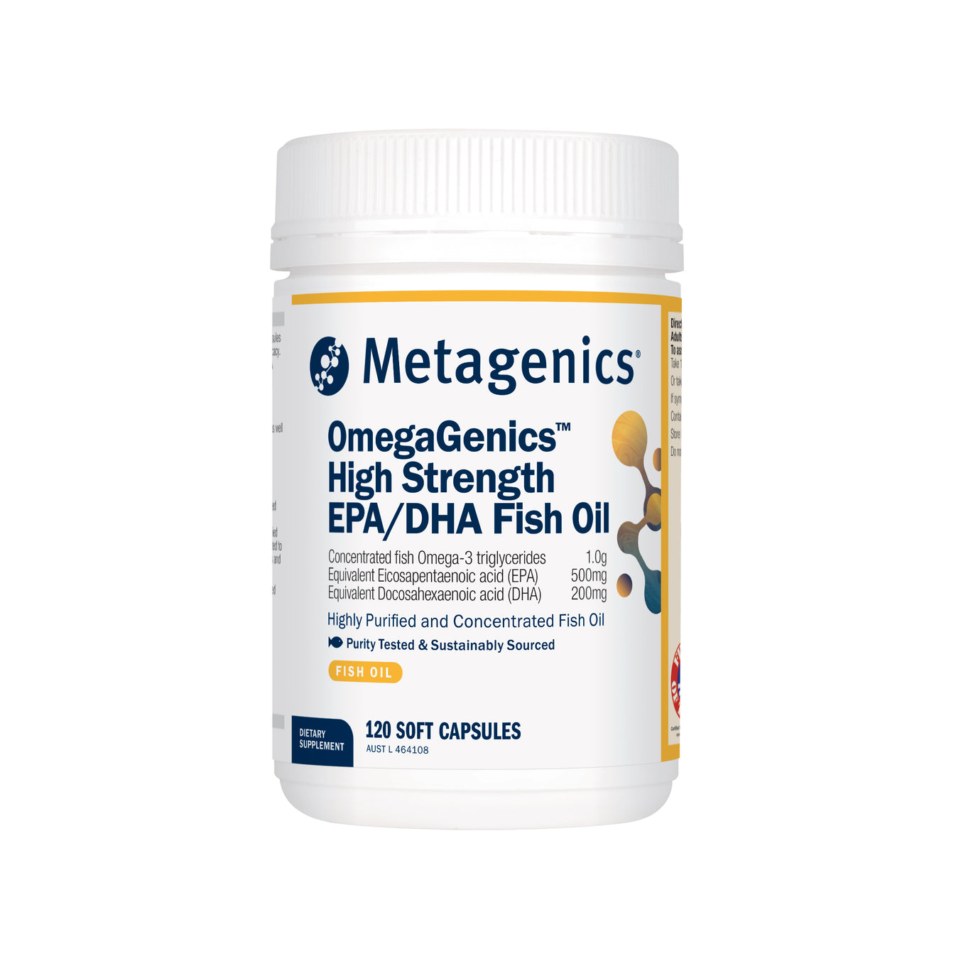 Metagenics OmegaGenics High Strength EPA DHA Fish Oil 120 Capsules