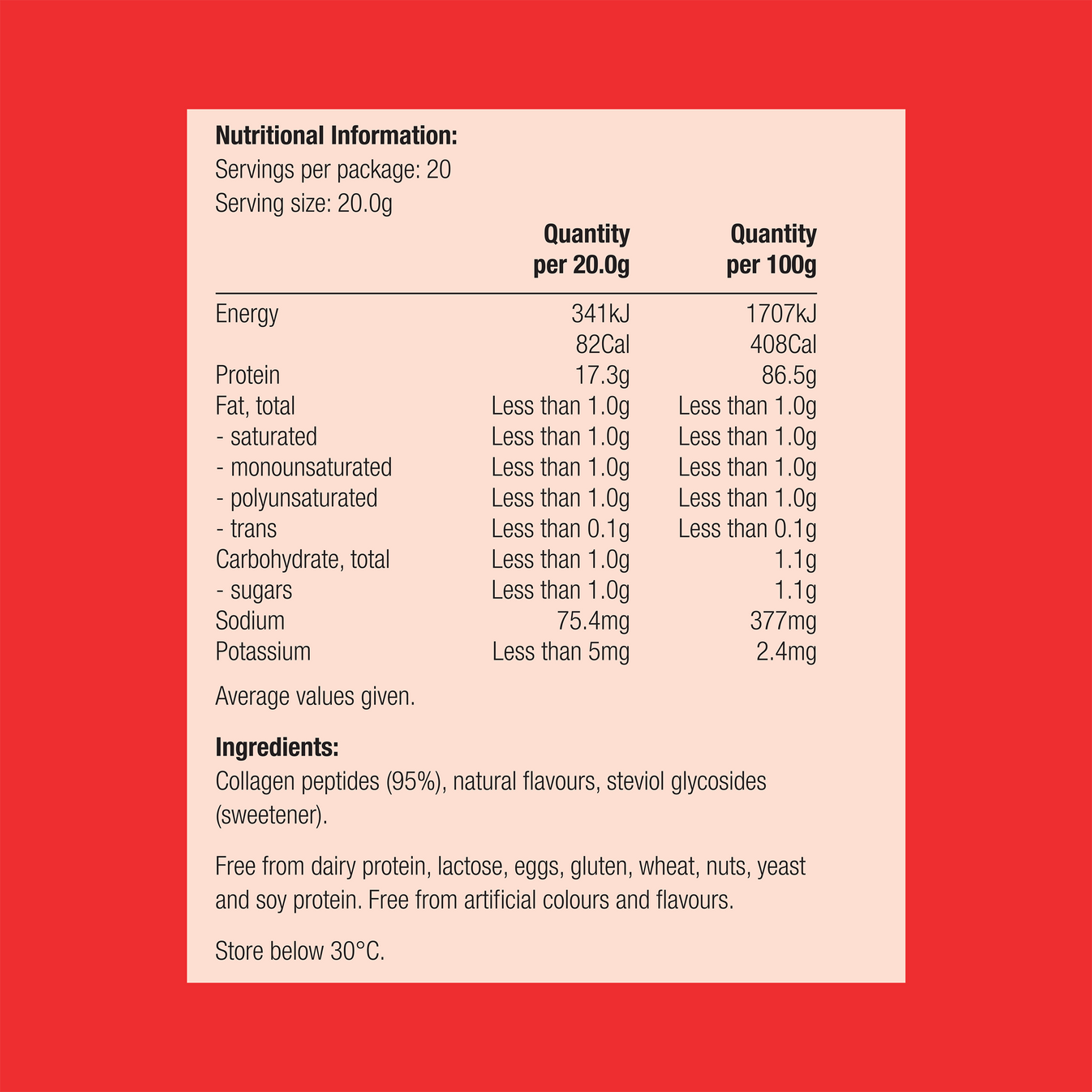 Metagenics BioPure Collagen Protein Neutral 400g Powder for growth