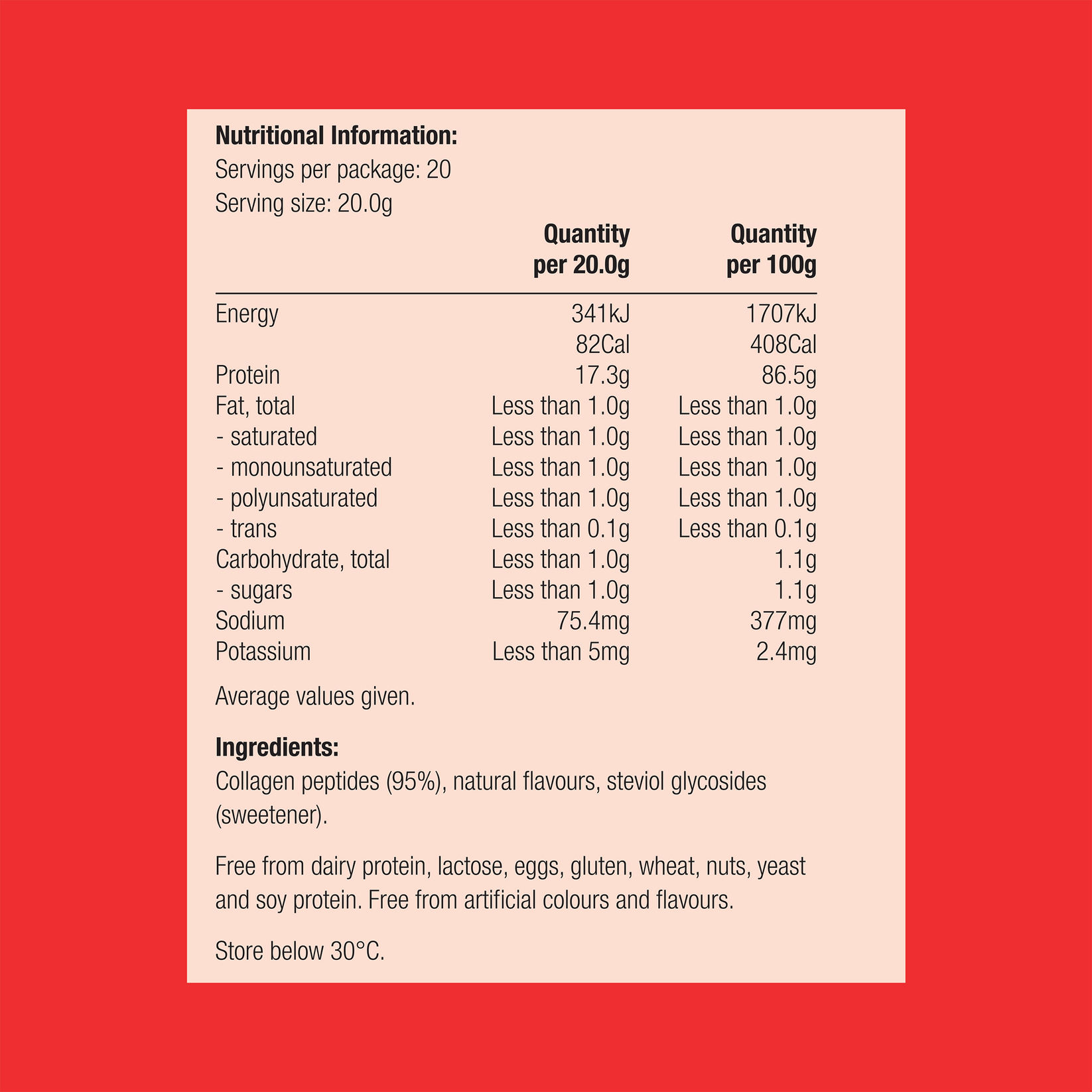 Metagenics BioPure Collagen Protein Neutral 400g Powder for growth
