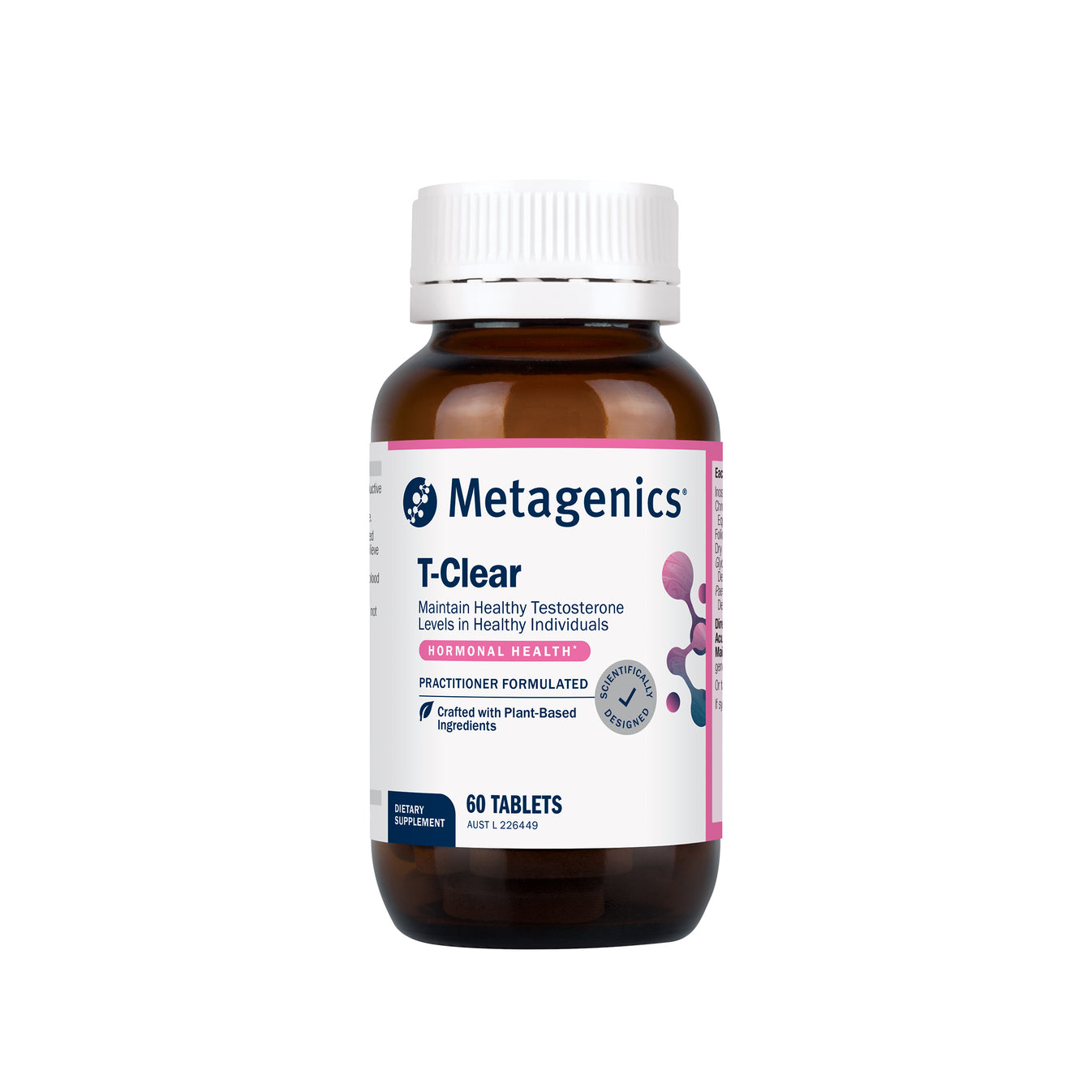 Metagenics T-Clear 60 Tablets for Female Testosterone Support