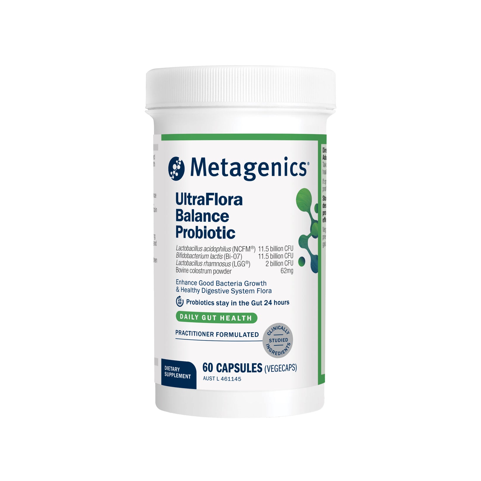Metagenics UltraFlora Balance Probiotic 60 Capsules for Gut Health.