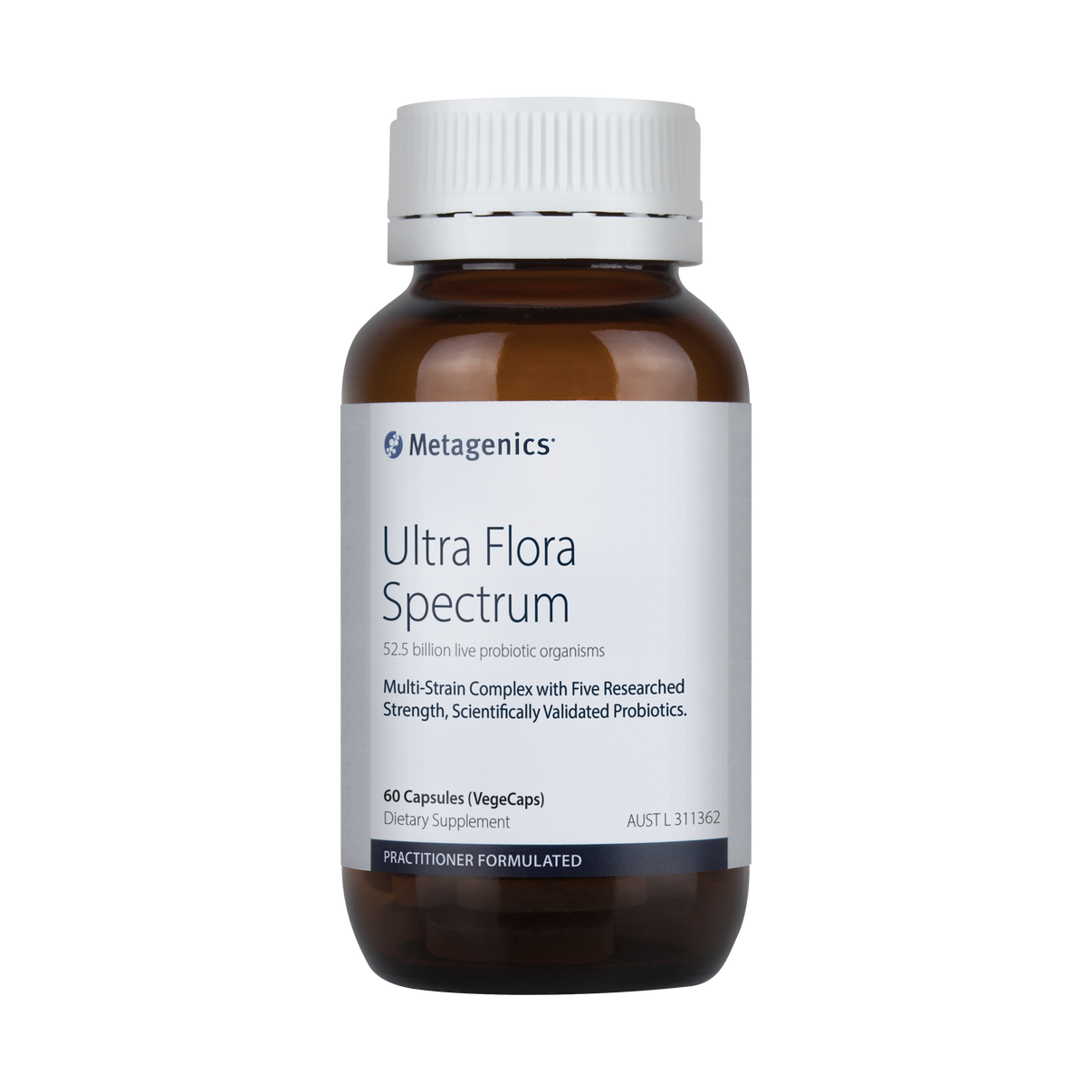 Metagenics UltraFlora Spectrum 60 Capsules for Digestive Function & Wellbeing